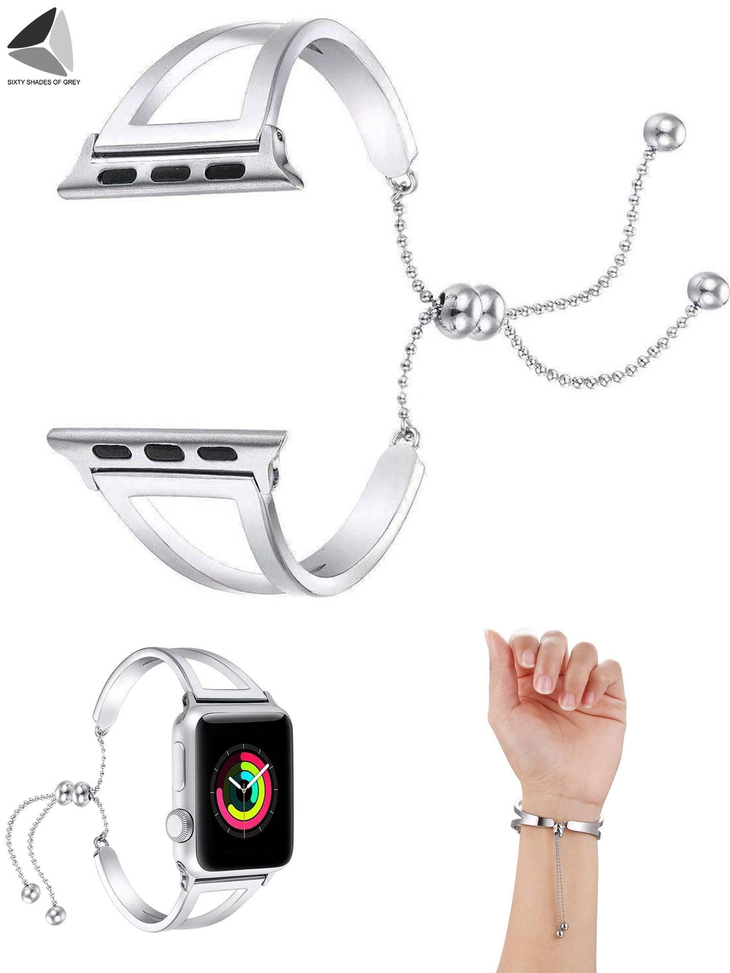 PULLIMORE Stainless Steel iWatch Band Bracelets for Women 38 mm 40 mm ...