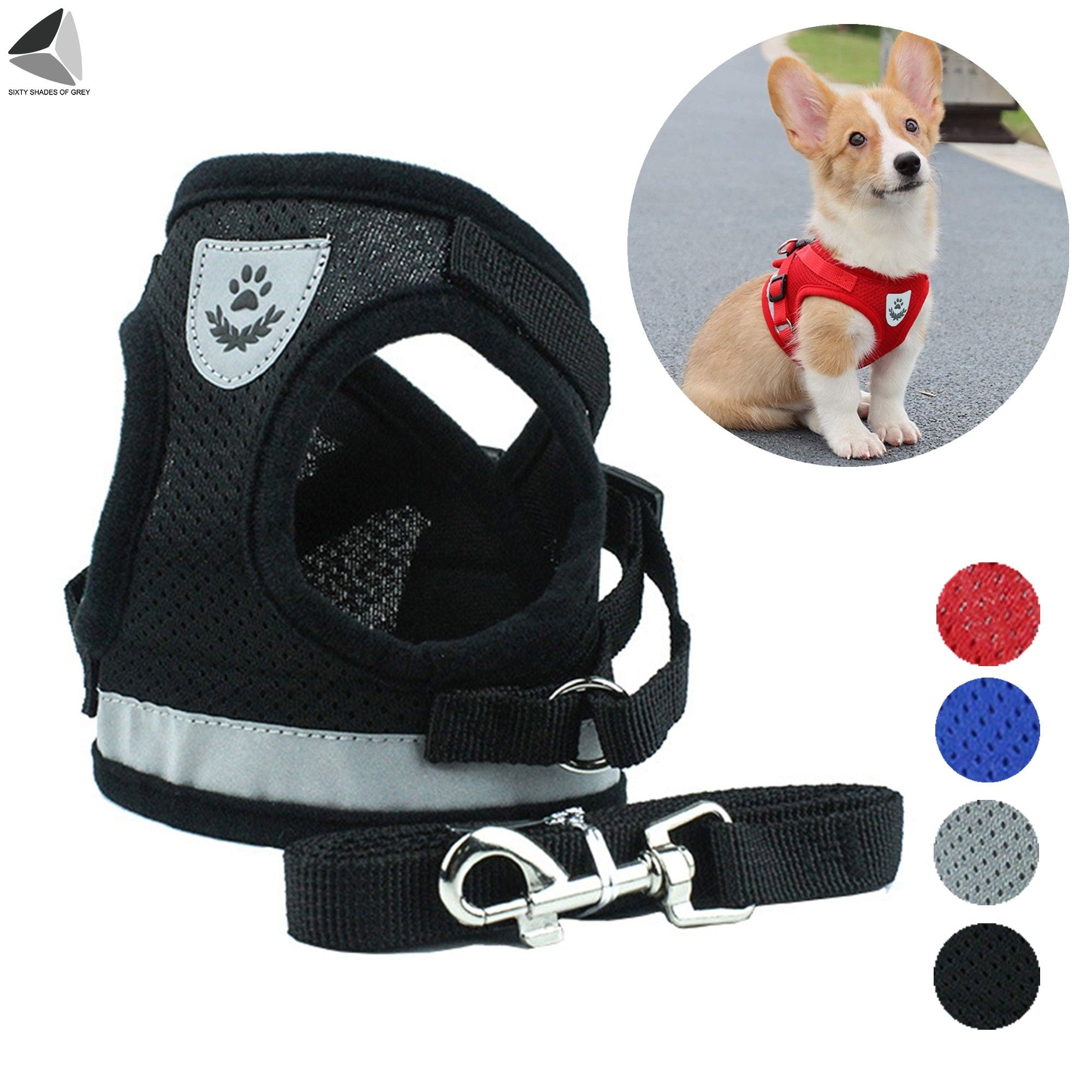 PULLIMORE Step-in Air Dog Harness Pet Vest No Pull No Choke Adjustable ...