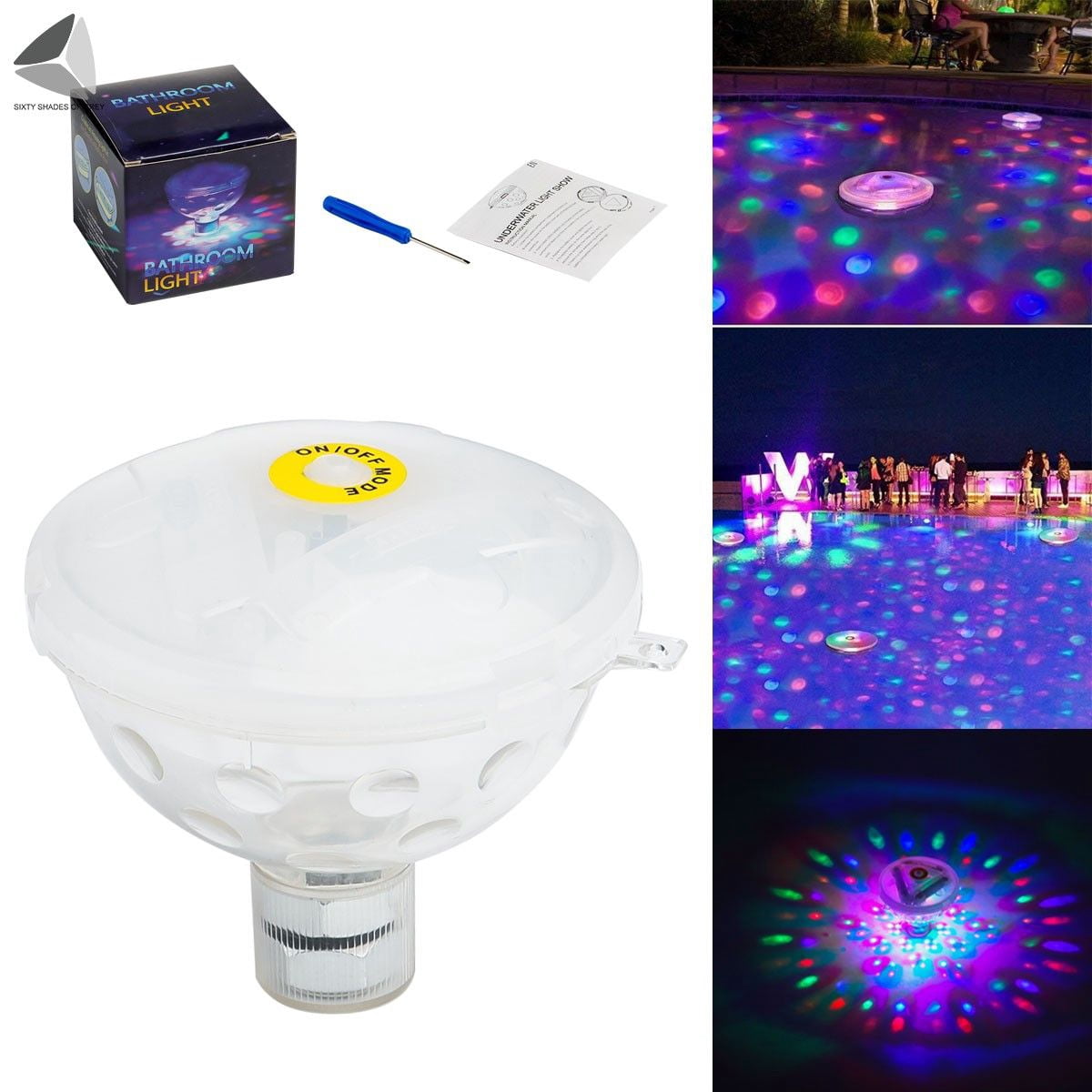 PULLIMORE Swimming Pool Lights Floating Pool Lights, Waterproof Lights ...