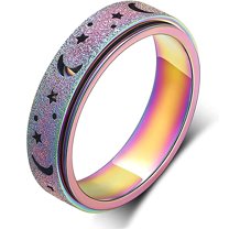 Anxiety Ring for Women Men, Anxiety Fidget Relief Spinner Rings ...