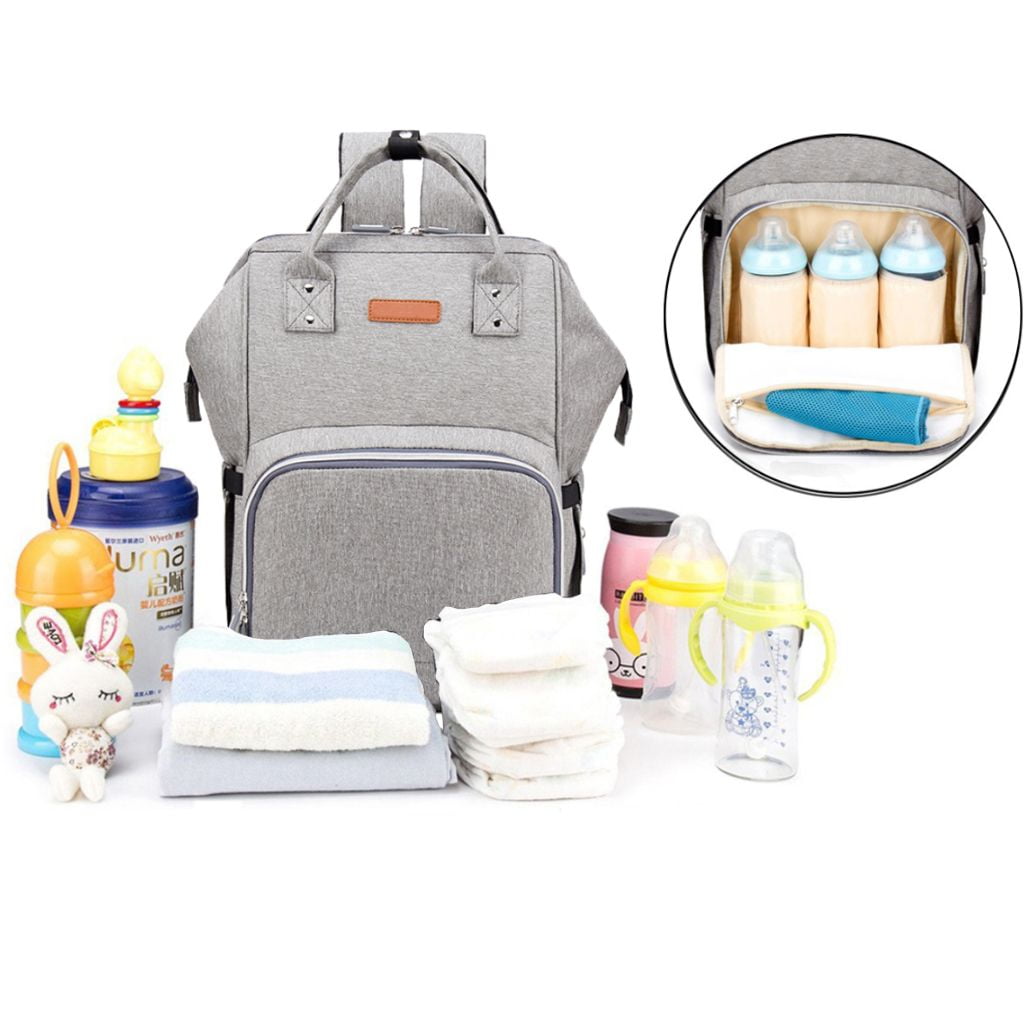 PULLIMORE Waterproof Baby Diaper Backpack Large Capacity Travel Mummy ...
