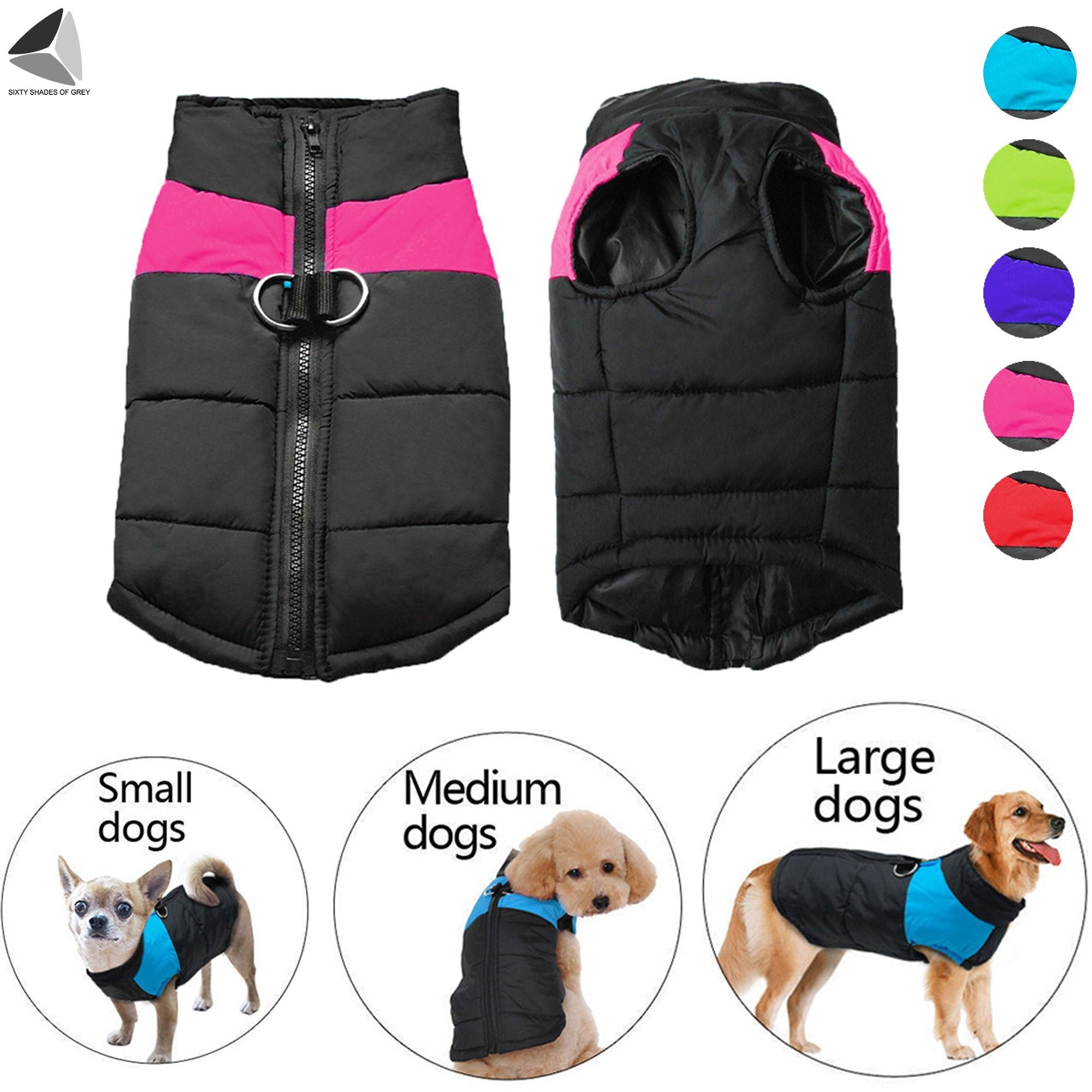 PULLIMORE Winter Warm Dog Jackets Pet Vest Coats Waterproof Windproof ...