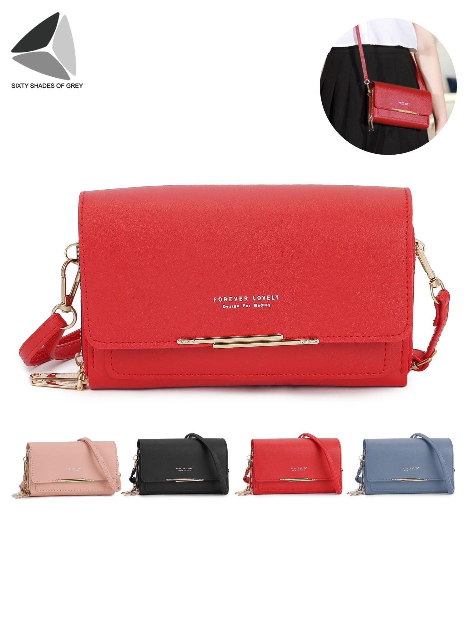 PULLIMORE Women Large-capacity Crossbody Bags Small Handbags PU Leather ...