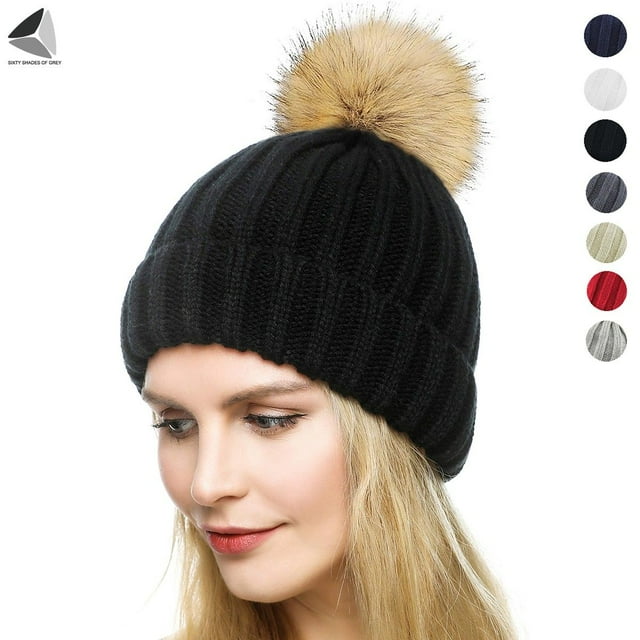 PULLIMORE Womens & Child Winter Warm Knitted Hats Thick Slouchy Beanie ...