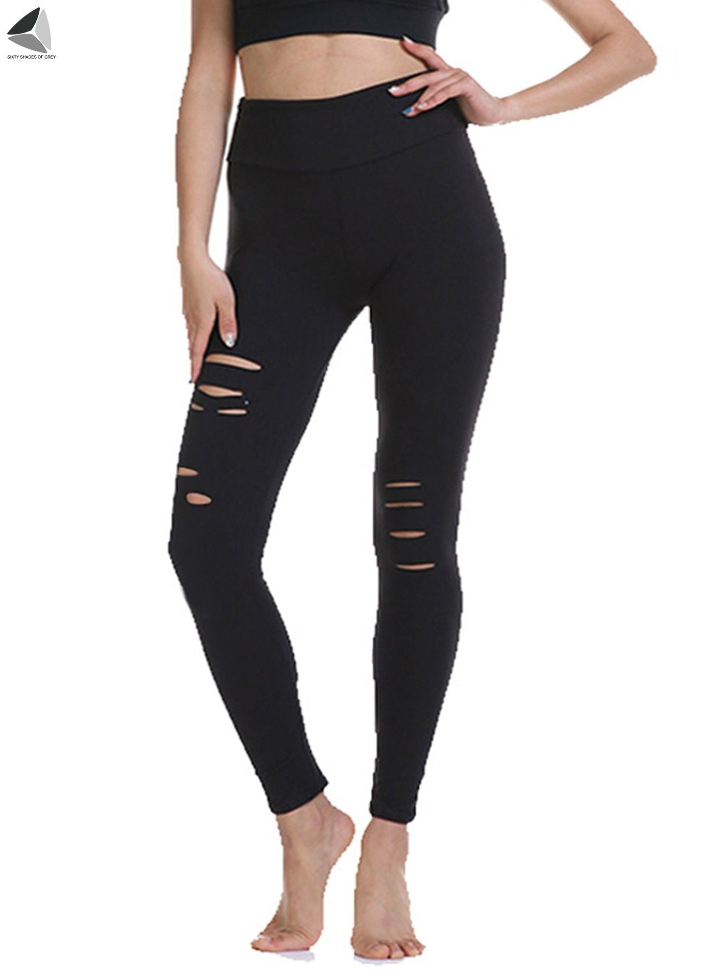 Pullimore Womens Fashion Cutouts Leggings High Waist Tummy Control Yoga