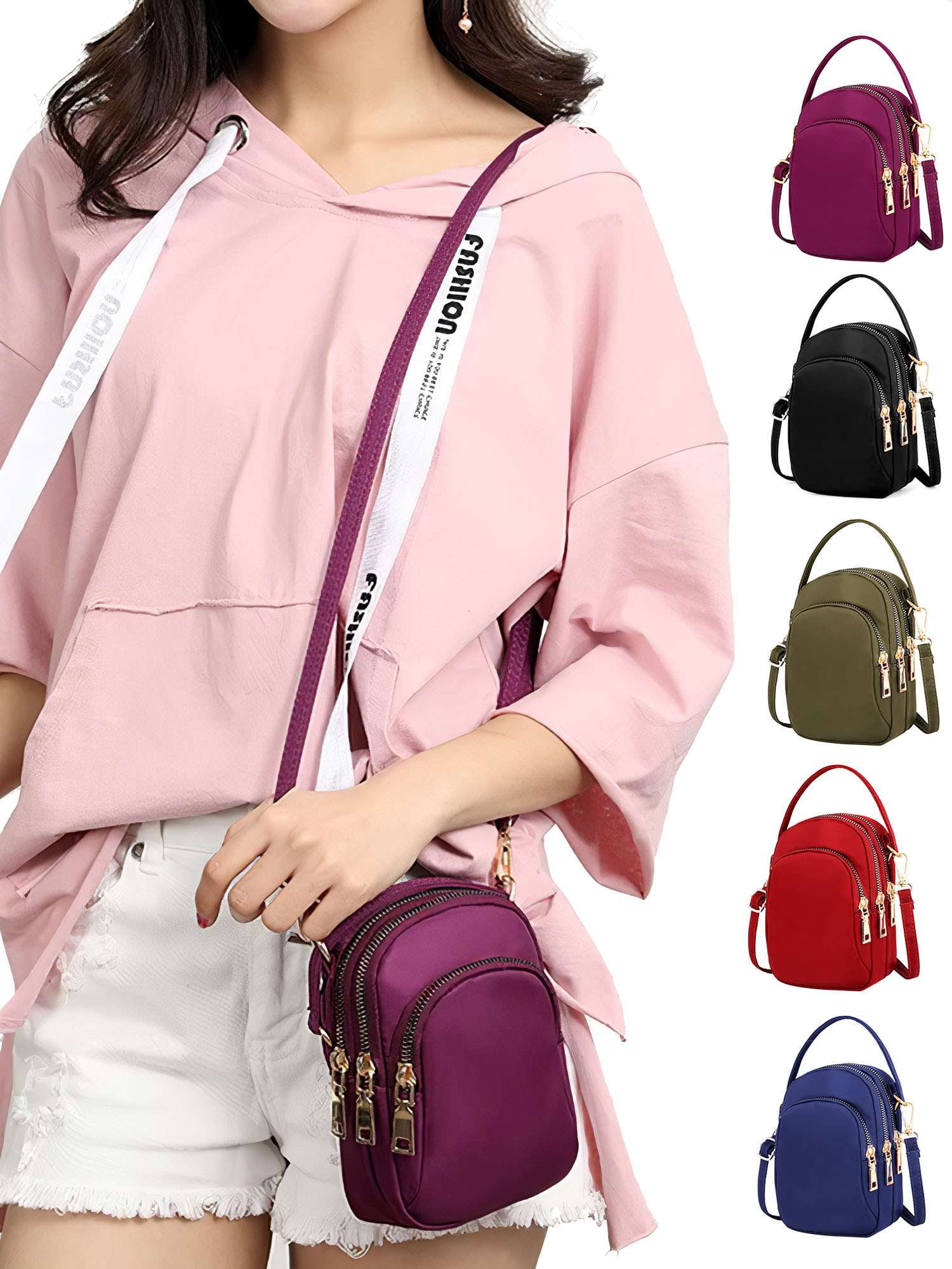 PULLIMORE Womens Mini Crossbody Bags Cell Phone Purse Casual Water ...