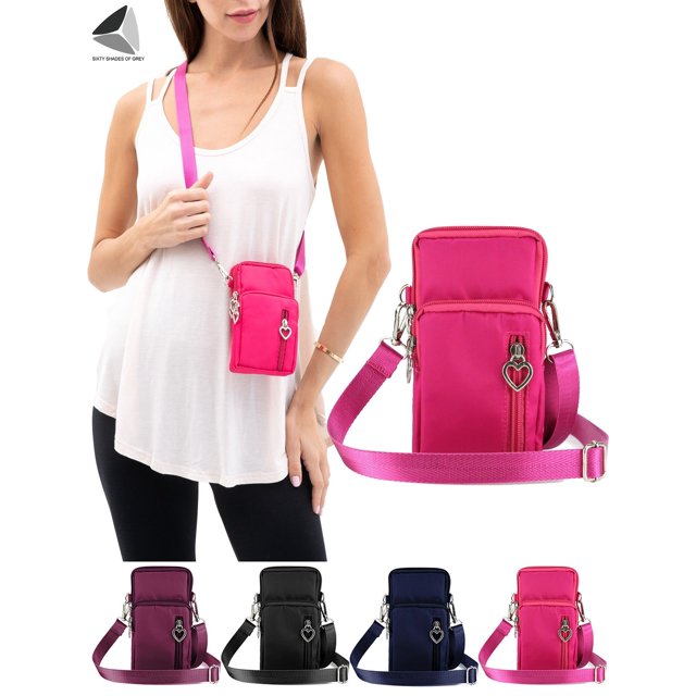 PULLIMORE Womens Small Crossbody Purse Waterproof Nylon Messenger Bags ...