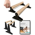 PULLUP & DIP Wooden Parallettes, Low or Medium Gymnastic Bars Handstand ...