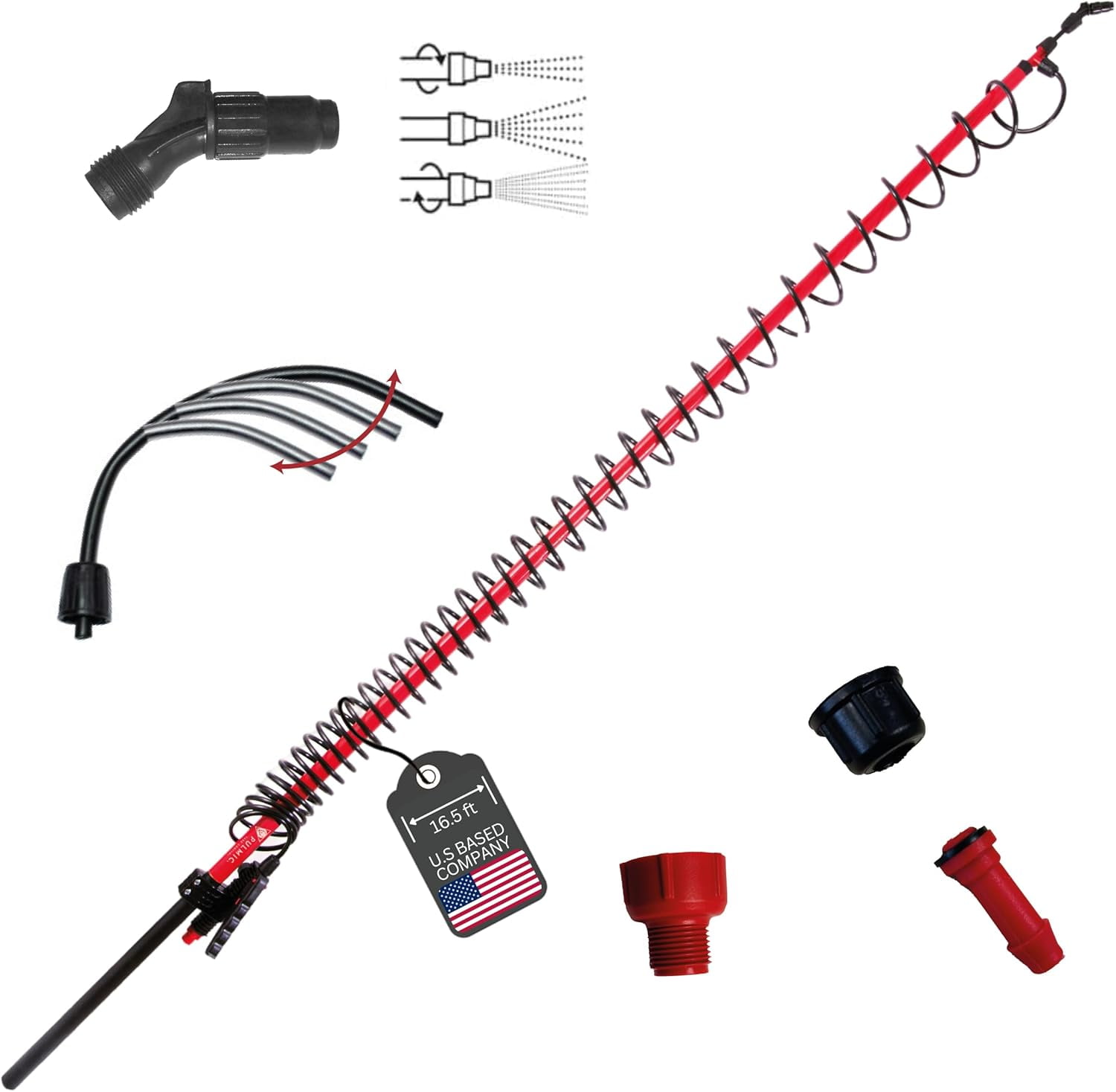 PULMIC Extensible Telescopic Sprayer Lance 16.4ft with Adjustable ...