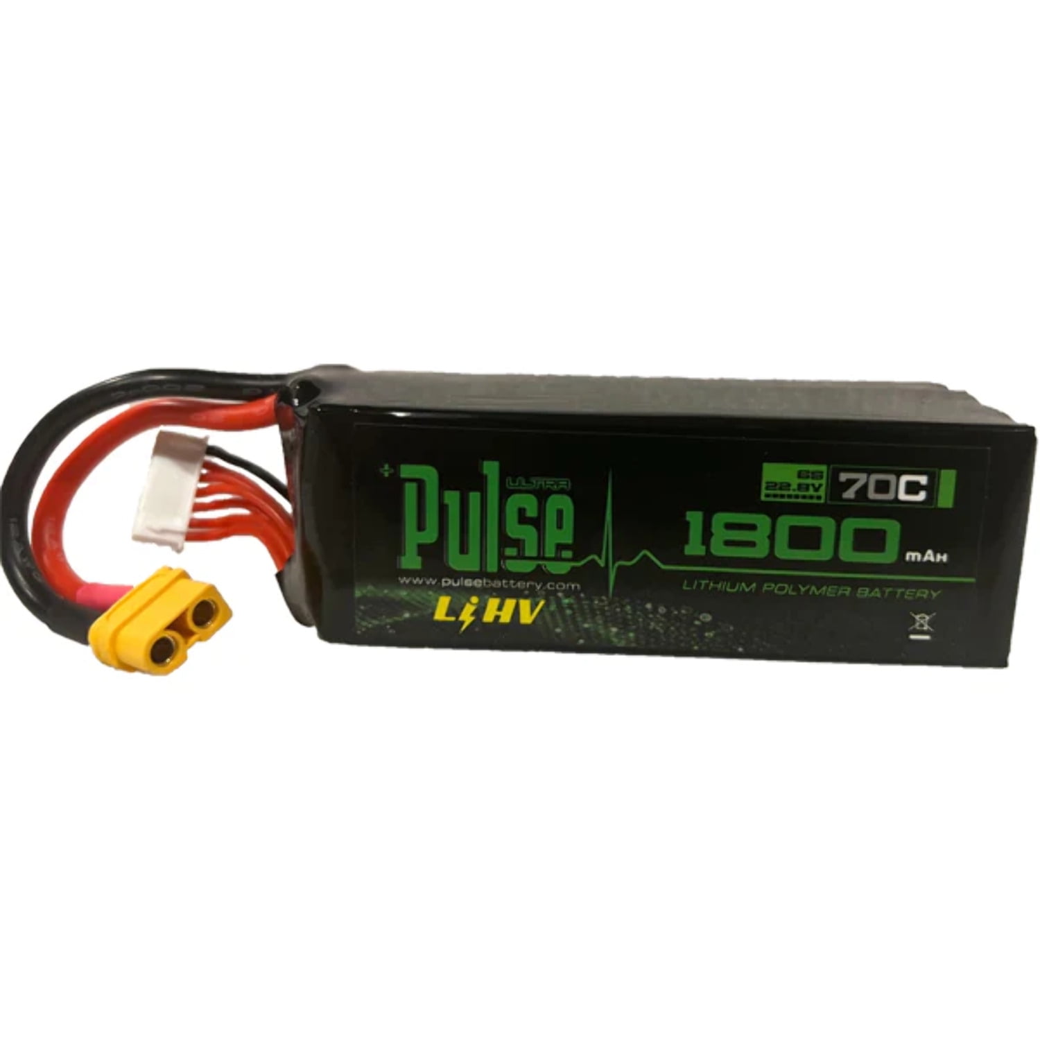 PULSE 1800mah 70C 22.8V 6S Li-HV Battery - XT60 Connector - Walmart.com