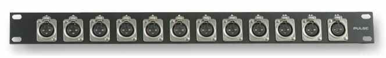 PULSE - 1U Rack Panel with 12x XLR Panel Sockets - Walmart.com