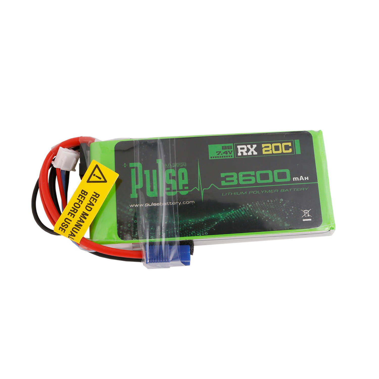 PULSE 2S 3600mAh 20C 7.4V RX Lipo Battery - Walmart.com
