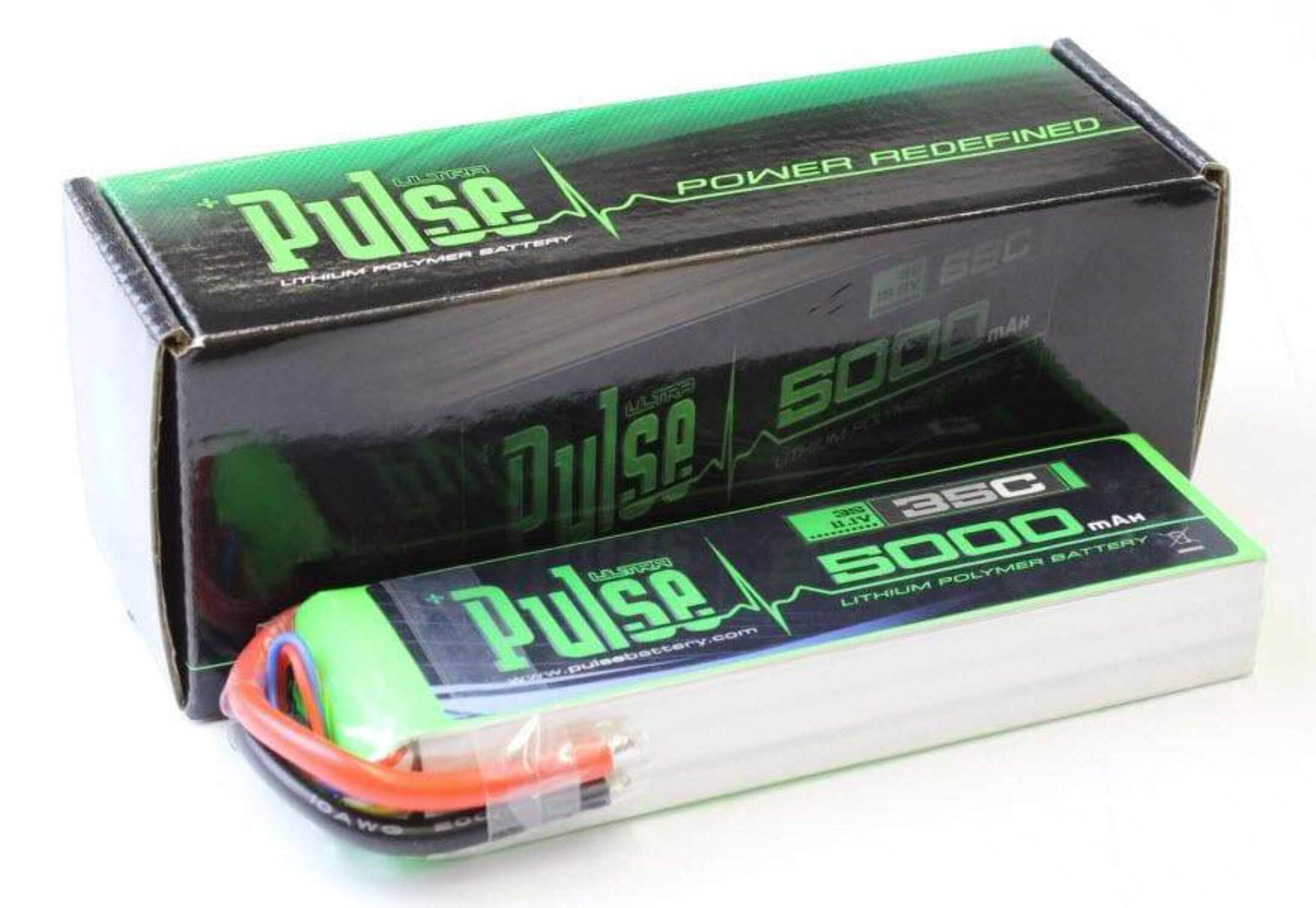 PULSE 5000mAh 35C 11.1V 3S LiPo Battery - No Connector - Walmart.com