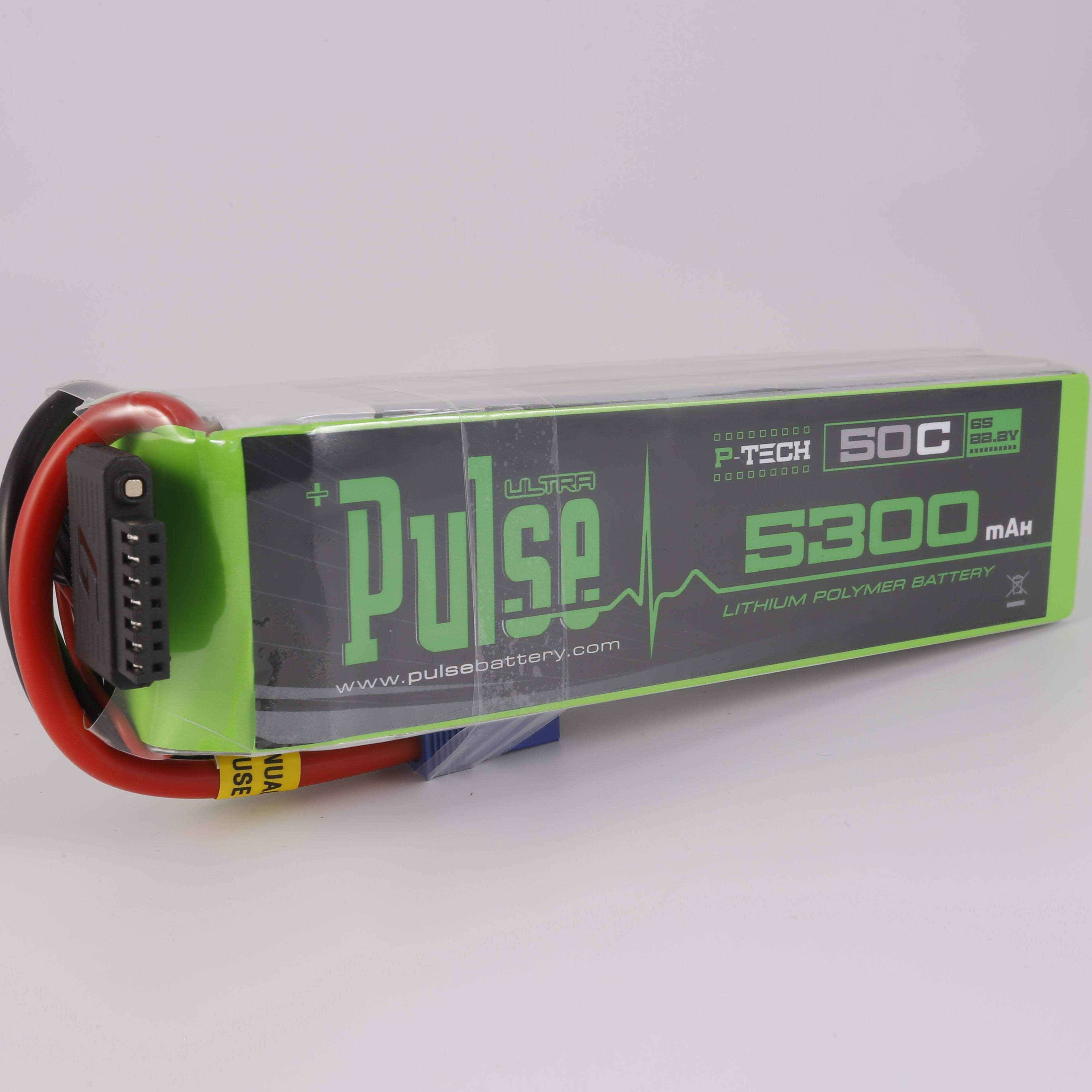 PULSE 5300mAh 50C 22.2V 6S P-Tech LiPo Battery - EC5 Connector ...