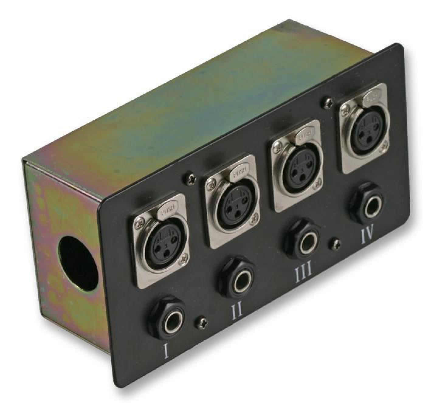 PULSE - AV Connection Box - 4 x XRL Sockets & 4 x Jack Sockets ...