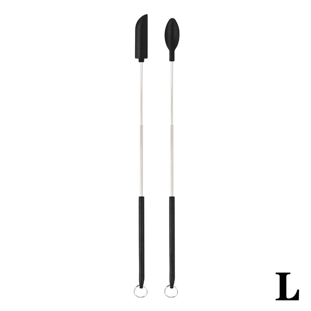 PULUN Silicone Mini Spatulas Scrapers Extendable Slicker Spoon Cosmetic ...