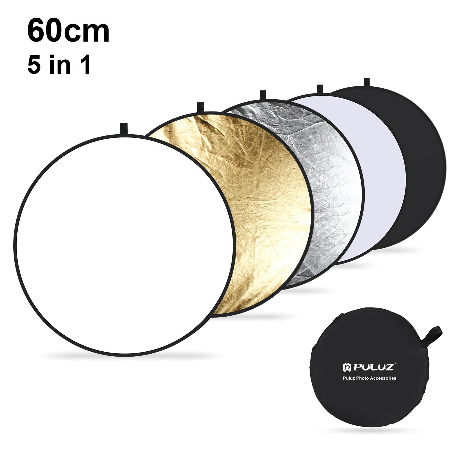 PULUZ 60cm 5 in 1 (Silver / Translucent / Gold / White / Black) Folding ...