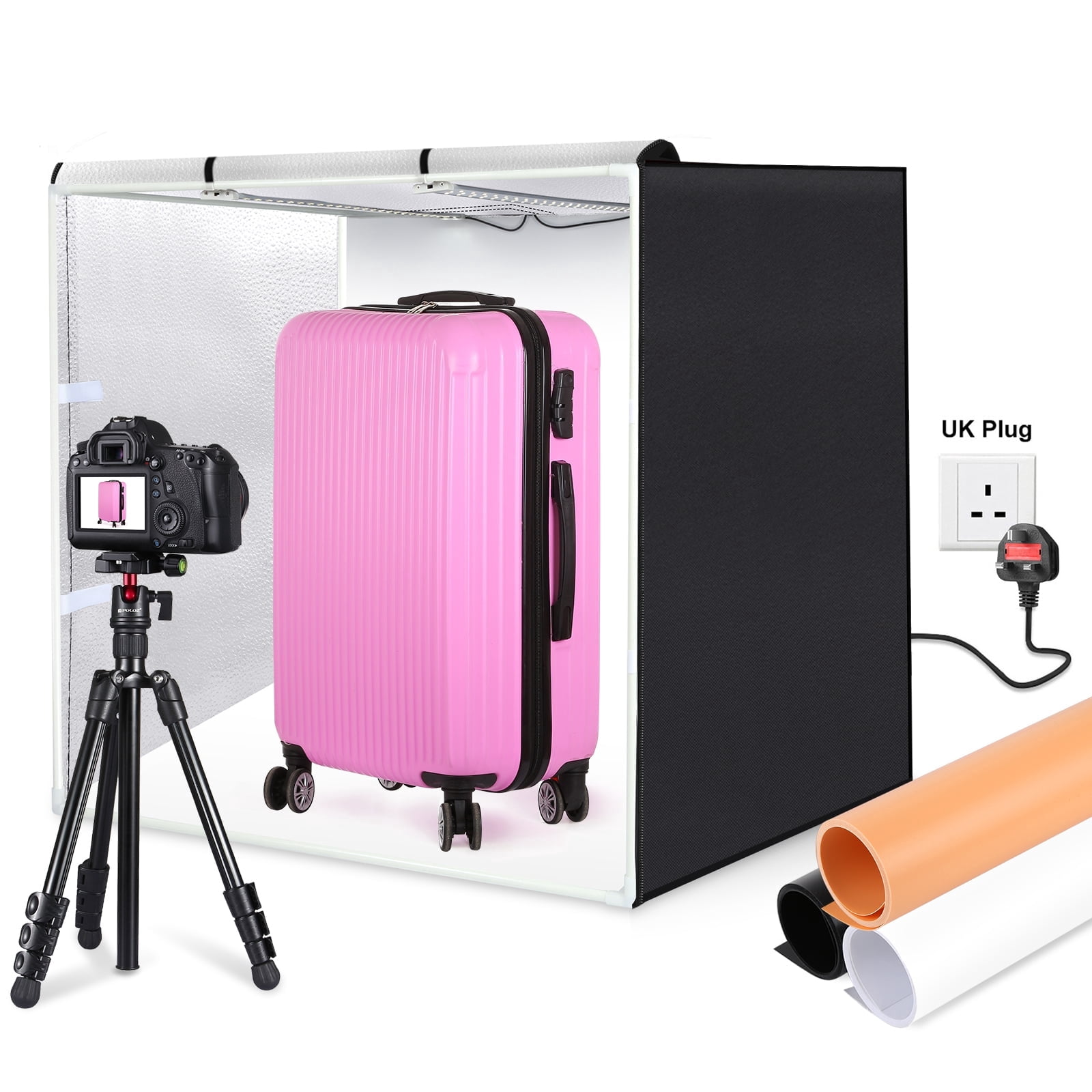 QKOO 80cm Folding Portable 72W White Light Photo Lighting Studio ...