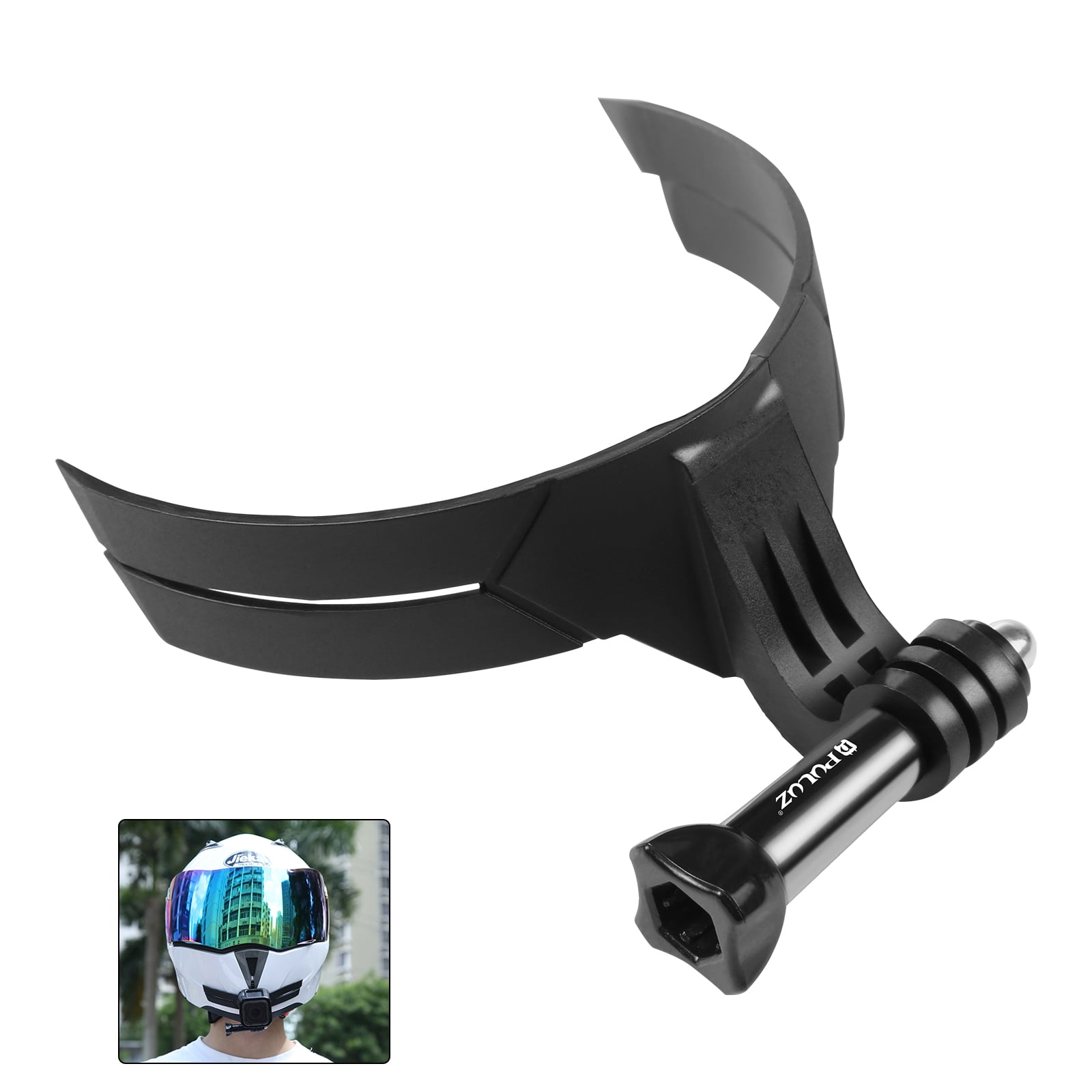 PULUZ Bending Action Camera Motorcycle Helmet Chin Mount (Black ...