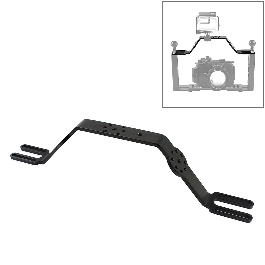 PULUZ Diving Tray Bracket Dual Handle Grip Handheld Expansion Mount ...