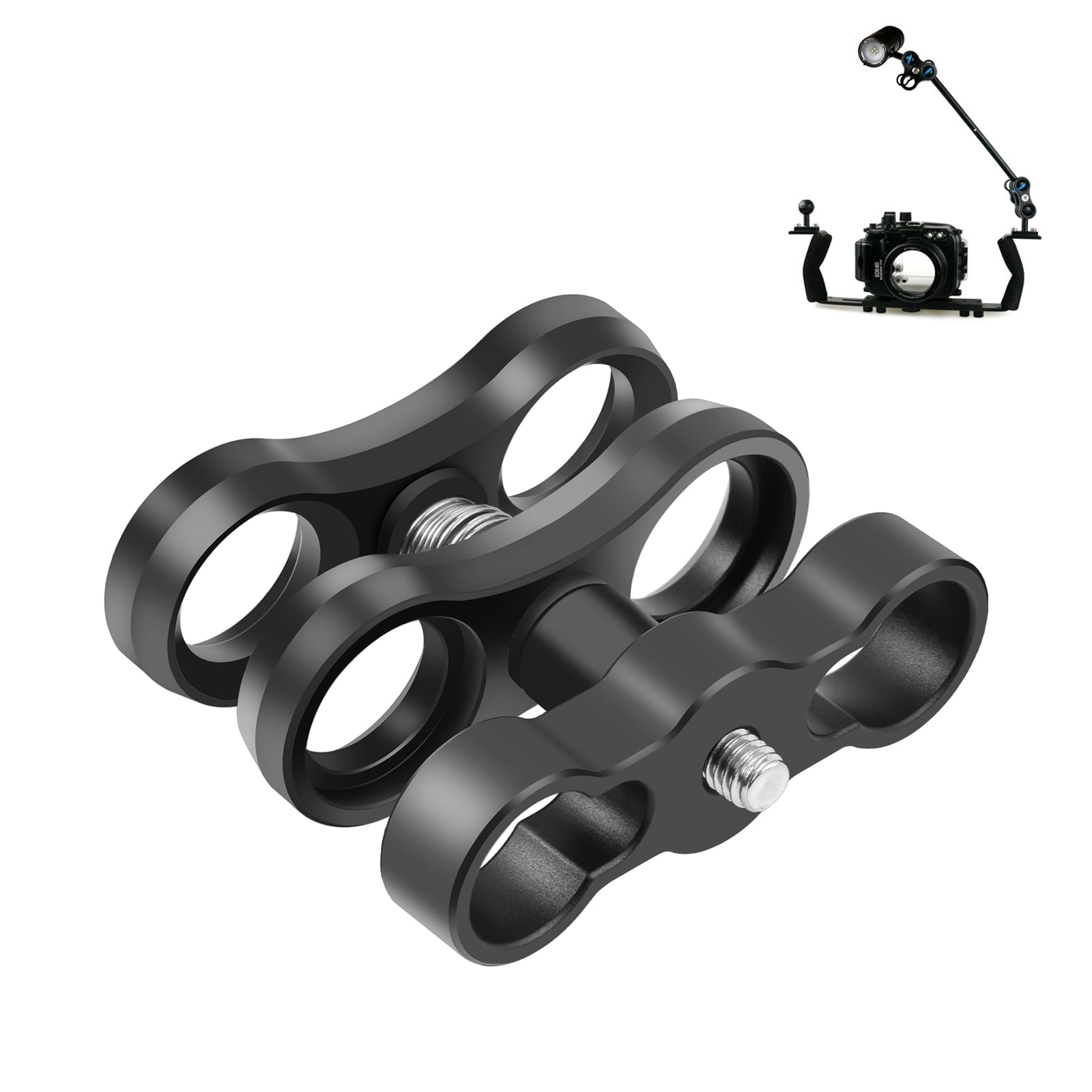 PULUZ Dual Aluminum Alloy Clamp for Underwater Arm System - Walmart.com