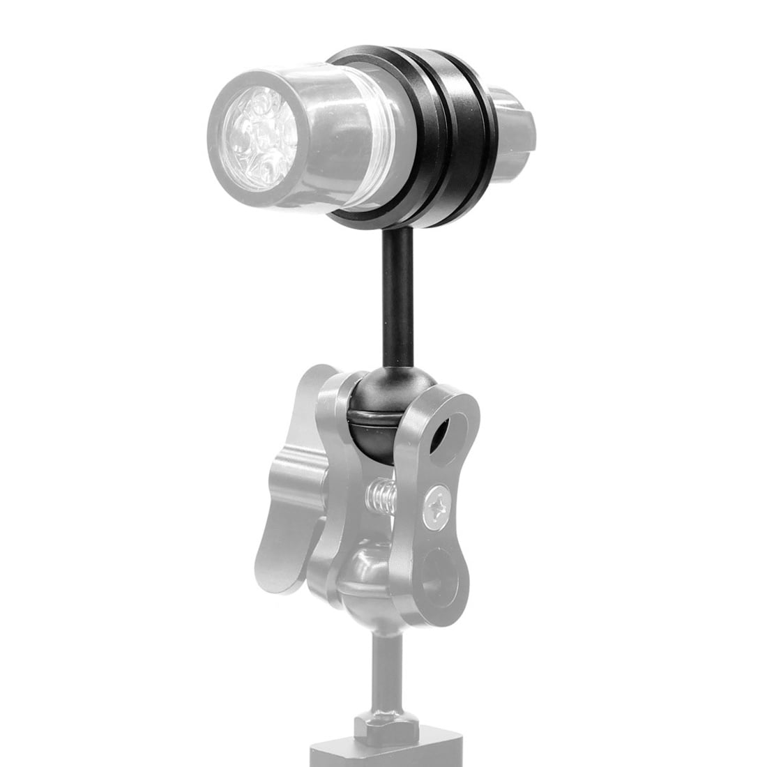 PULUZ Light Diving Aluminum Alloy Clamp Ball Head Mount Adapter Fixed ...