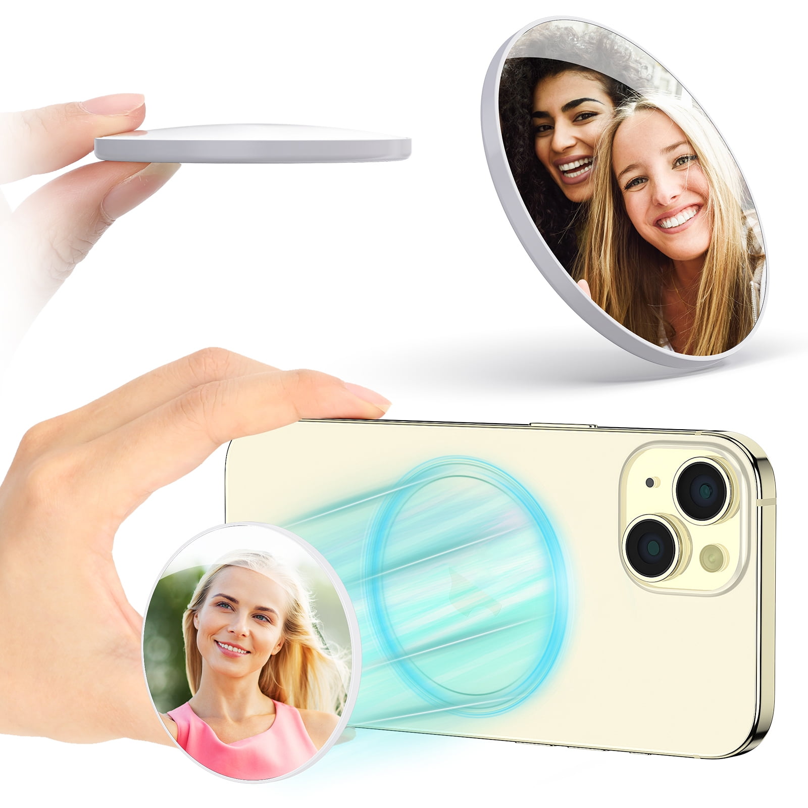 PULUZ Mobile Phone MagSafe Magnetic Makeup Mirror Rear Camera Video ...