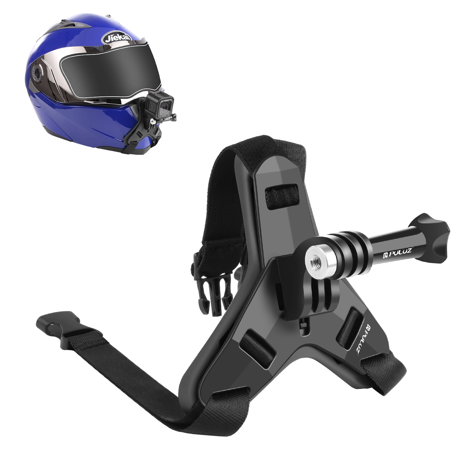 PULUZ Stable Motorcycle Helmet Chin Strap Mount Action Cameras, Black - Walmart.com