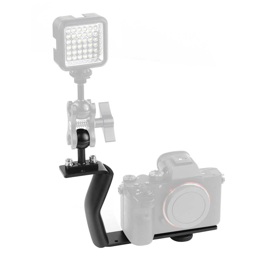 PULUZ Z Shape Aluminum Alloy Handle Bracket Extension Arm Holder for ...