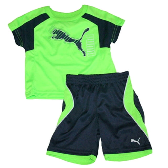 PUMA Baby Boys' Shorts and Shirt Set-Green Gecko-12 Months - Walmart.com