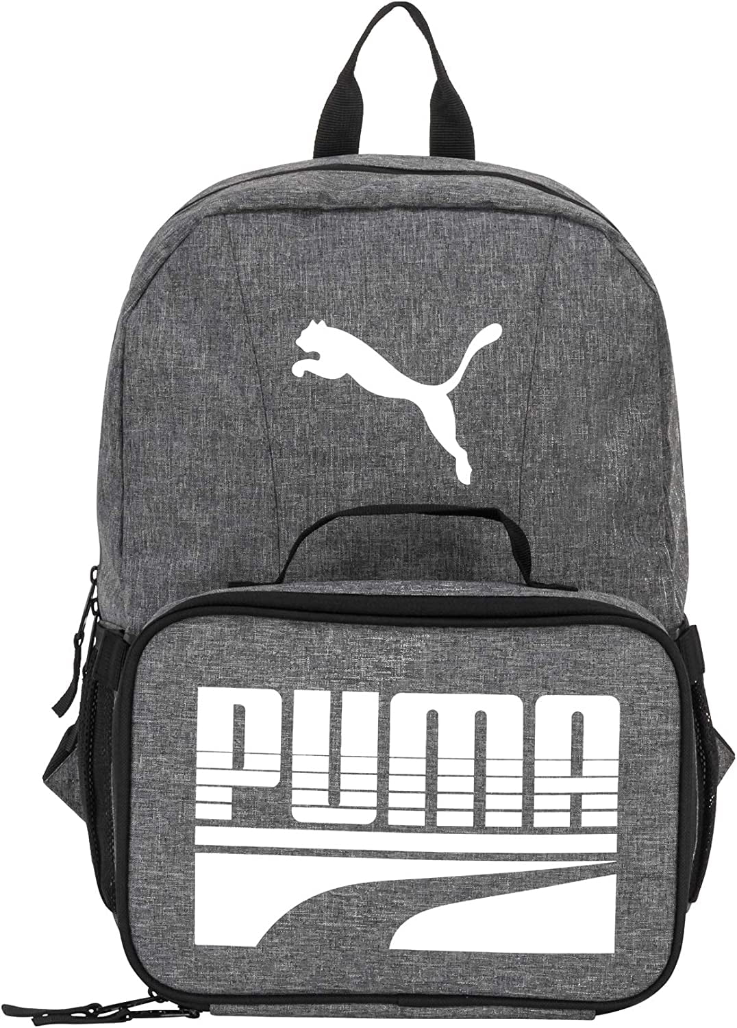PUMA Boy's Evercat Duo School Backpack with Lunch Kit, Grey/Multi ...