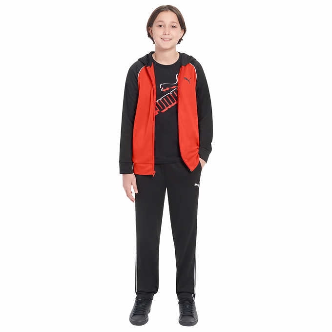 PUMA Boys 3pc Fleece Set Red/Blk XXS - Walmart.com