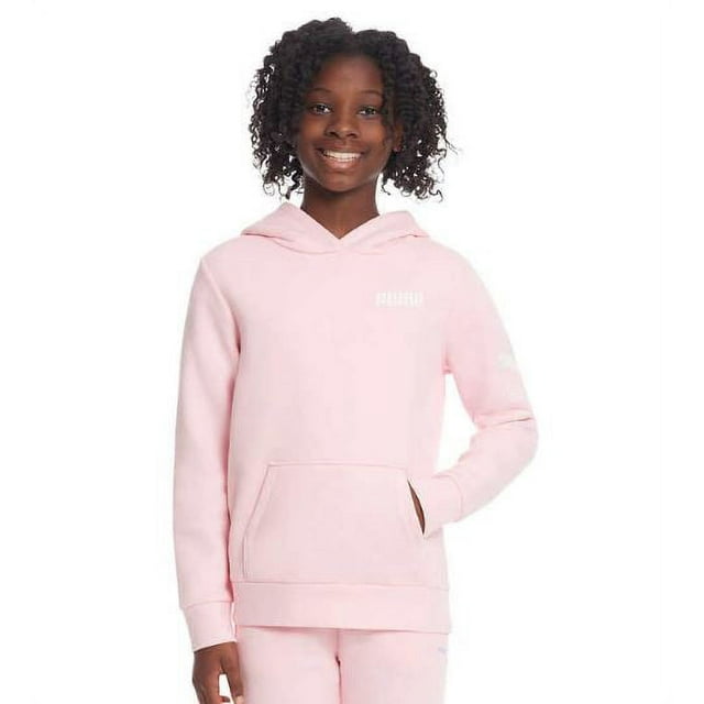 PUMA Girls' Fleece Hoodie Pullover, Light Pink L 14/16 - Walmart.com