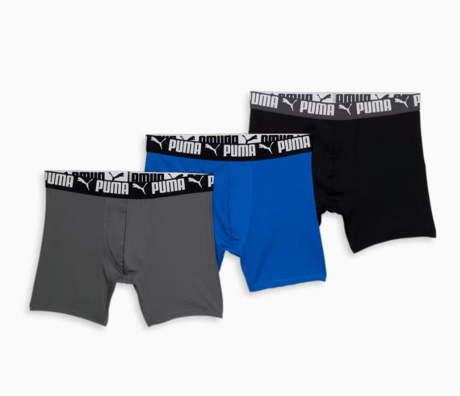 PUMA MEN'S 3 PACK - 233 PHR ROYAL BLACK - LARGE - UNDERWEAR X3 BOXER ...