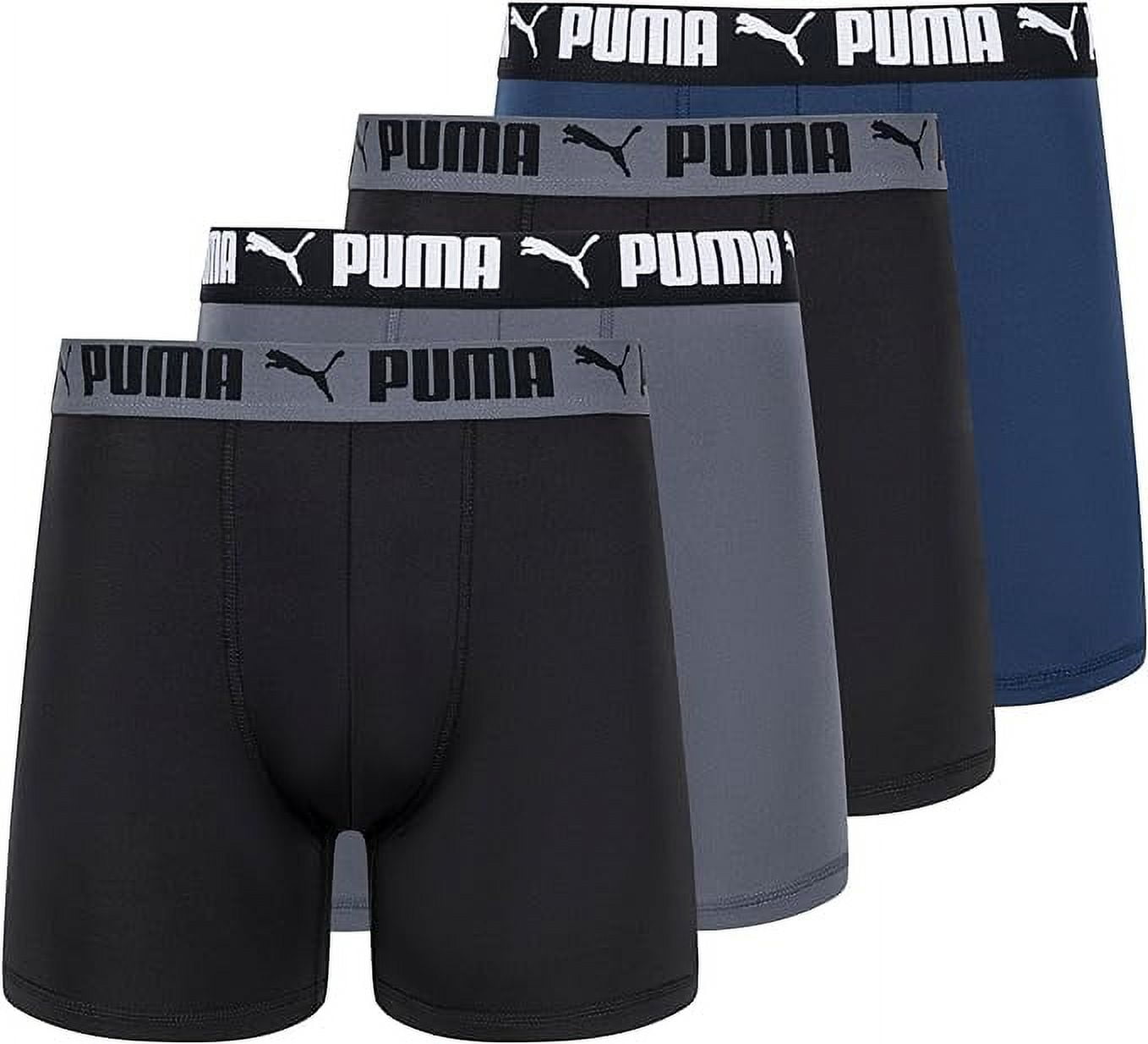 PUMA MEN'S 4 PACK - BBOX 243 NAVY LARGE - BOXER BRIEF UNDERWEAR ...