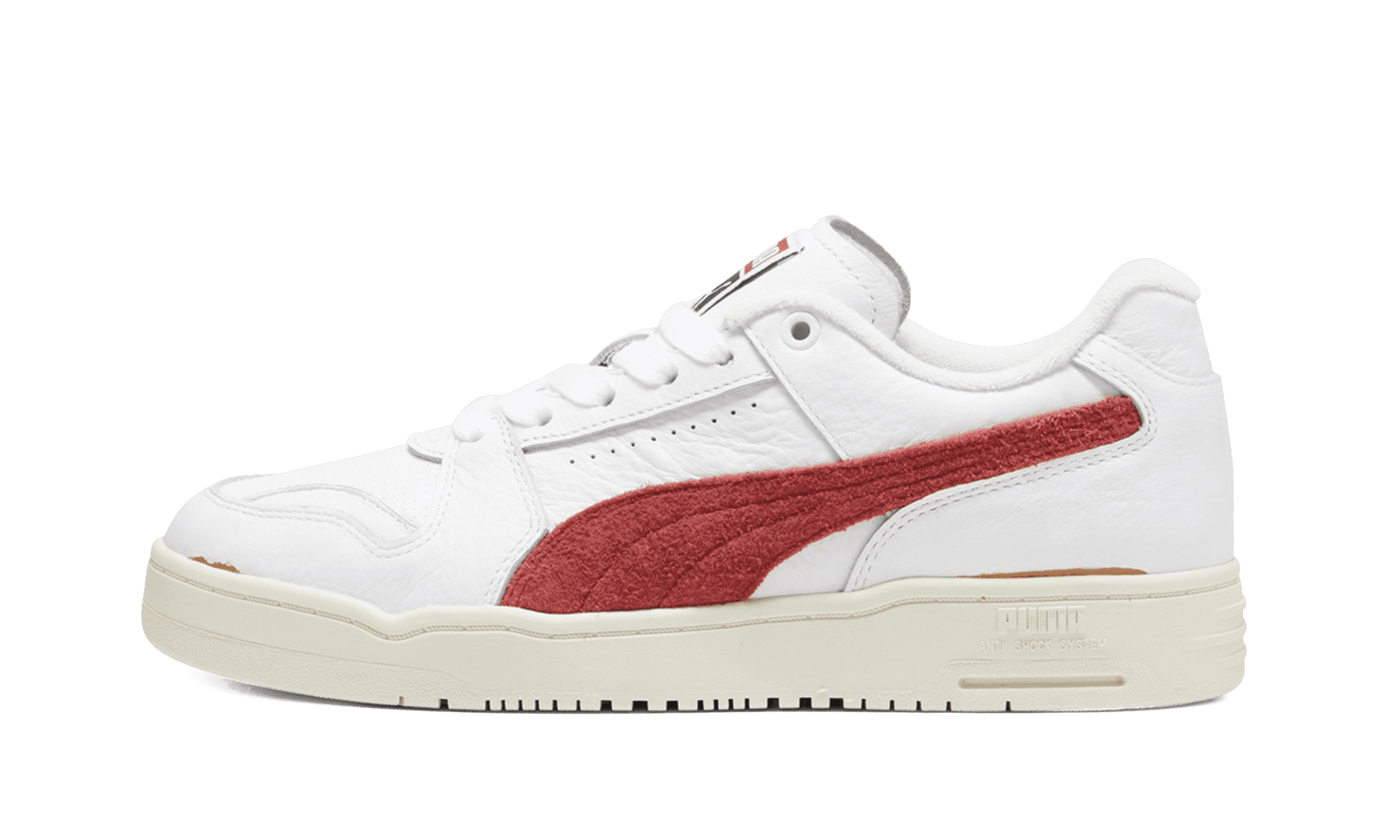 PUMA MENS SLIPSTREAM LO NEVERWORN III "PUMA WHITE/CLUB RED/WARM WHITE ...