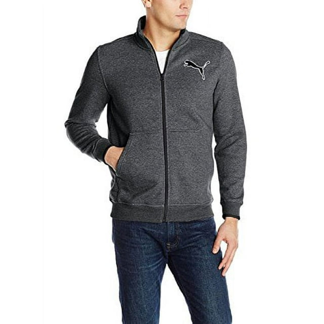 PUMA Men's Fleece Track Jacket Dark Grey Heather XXL - Walmart.com