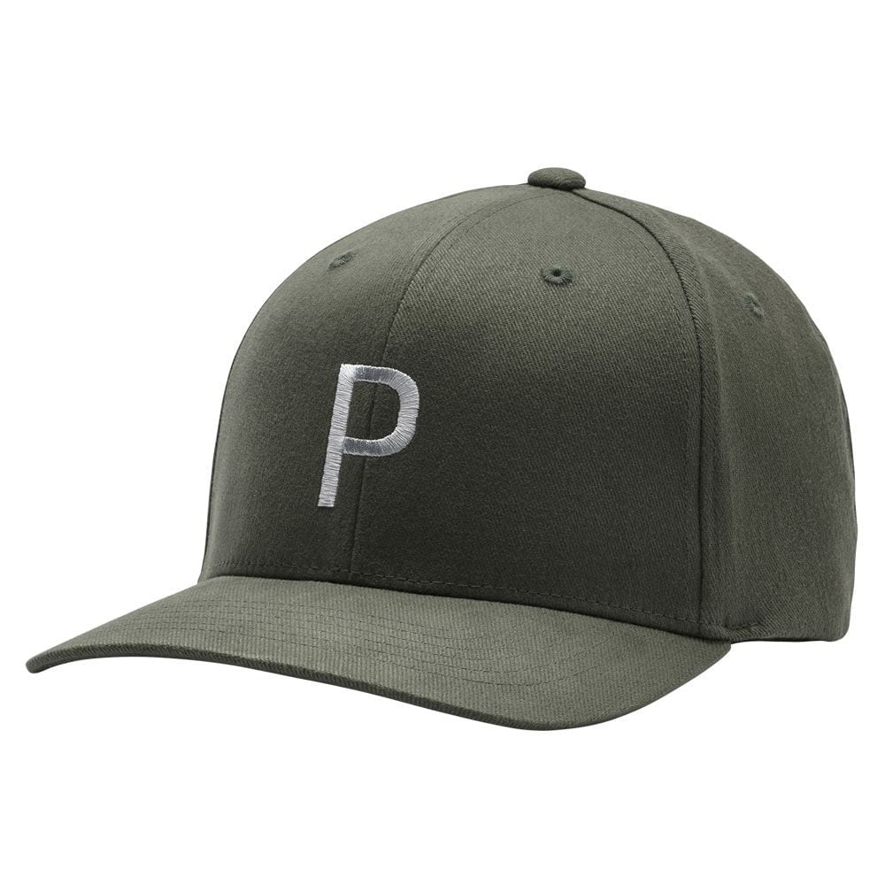 PUMA Men's "P" Lux Snapback Hat Deep Lichen Green - Walmart.com