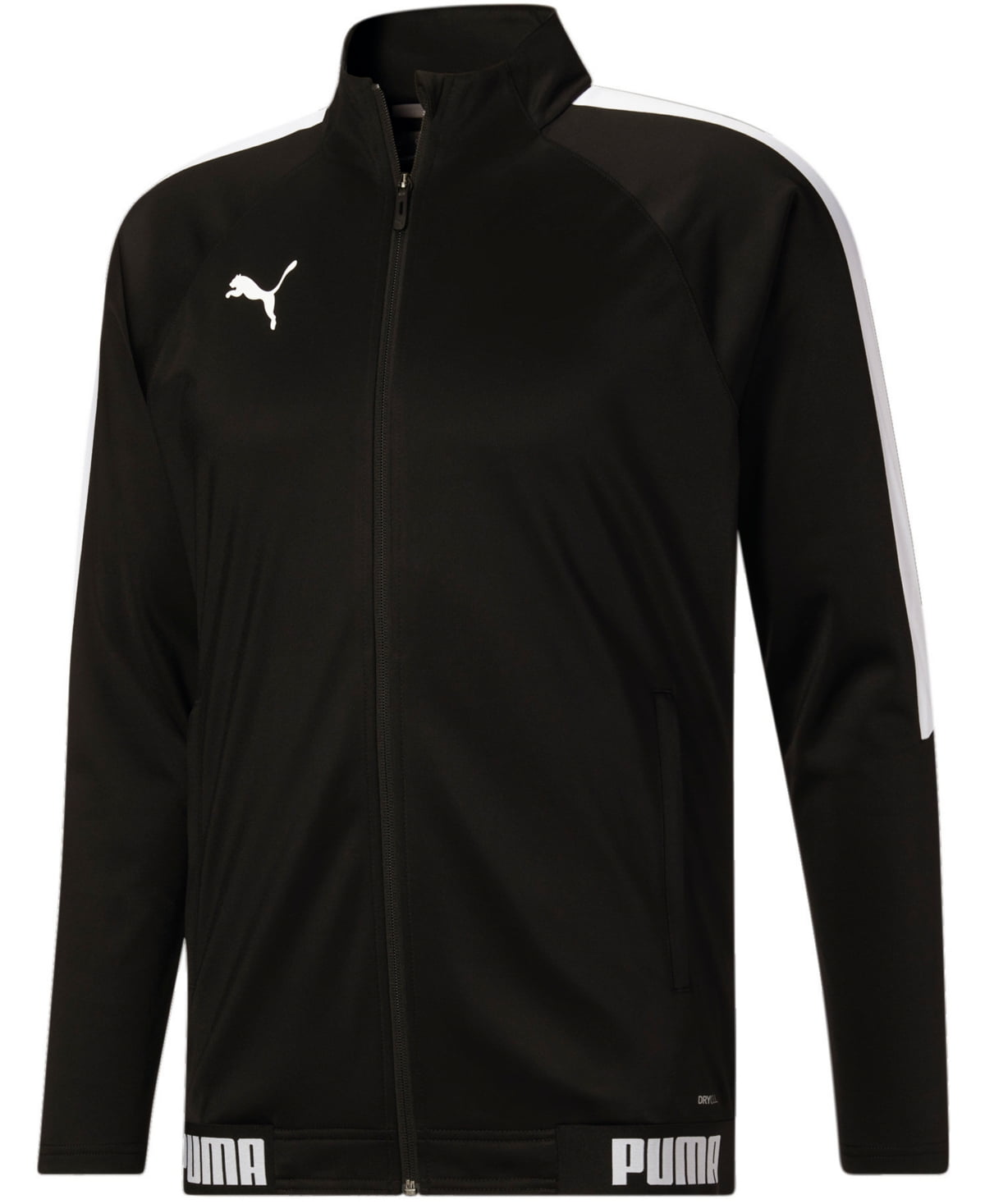 PUMA Men's Speed Moisture Wicking Full Zip Track Jacket Black White ...