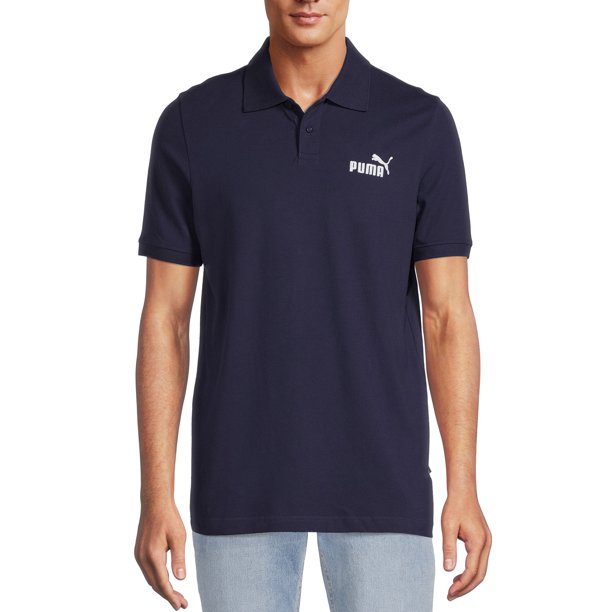 PUMA Men's and Big Men's Essential Logo Pique Polo Shirt, sizes S to 2XL - Walmart.com