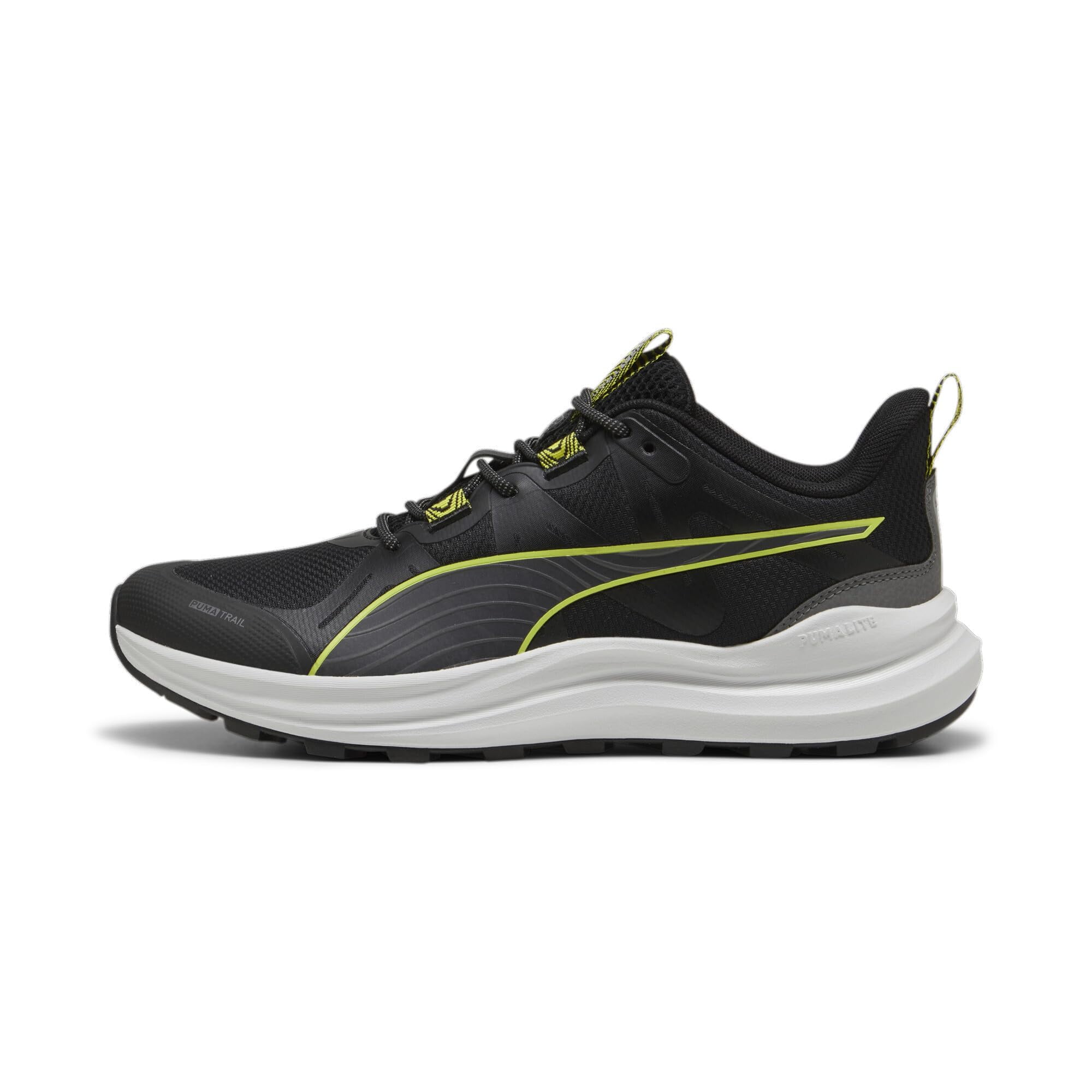 PUMA Mens Reflect Lite Trail Running Shoe, PUMA Mens Black-Cool Dark ...