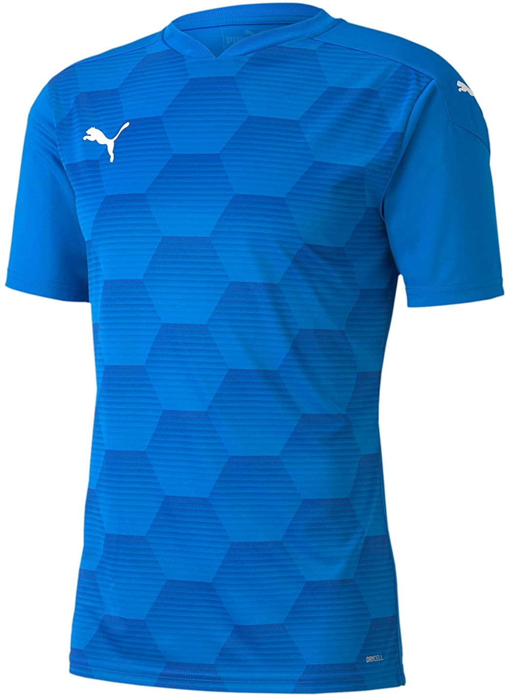 PUMA Mens Teamfinal 21 Graphic Jersey Electric Blue Lemonade/Team Power ...