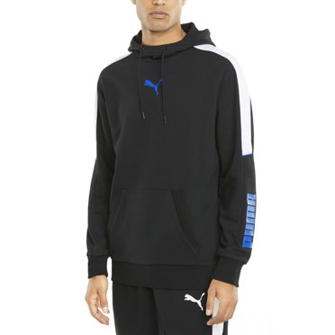 PUMA Mens Fleece Split Graphic Crew Neck Sweatshirt Casual (Black ...