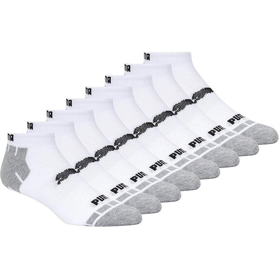 PUMA, Men's Socks, X8 LOW CUT 243, White Large 10-13 Pack 8 - Walmart.com