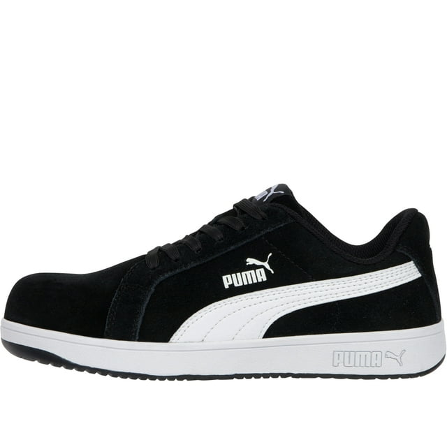 PUMA Safety Men's Iconic Low Composite Toe EH Work Shoes Black Suede ...