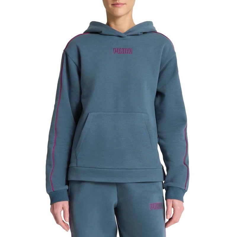 PUMA Women's Long Sleeve Fleece Pullover Hoodie with Kangaroo Pocket ...