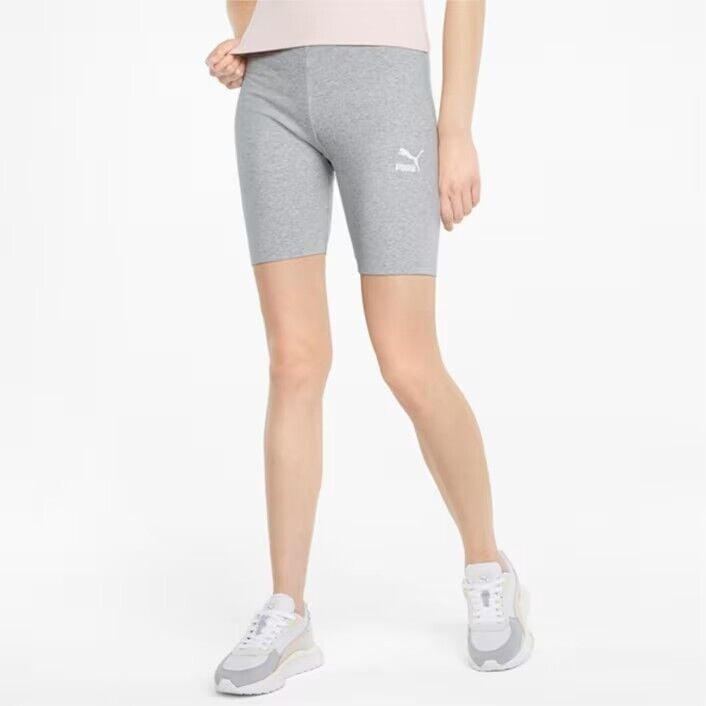 PUMA Womens Classics 7 Short Tights X-Small Light Gray Heather-puma ...