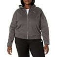 PUMA Womens Plus Size Train Favorite Fleece Full Zip 1X Charcoal ...