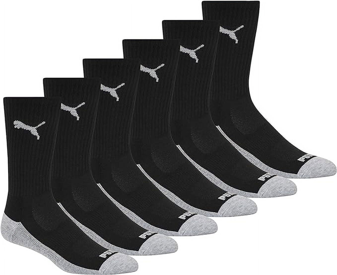 PUMA mens 6 Pack Crew Socks - Walmart.com