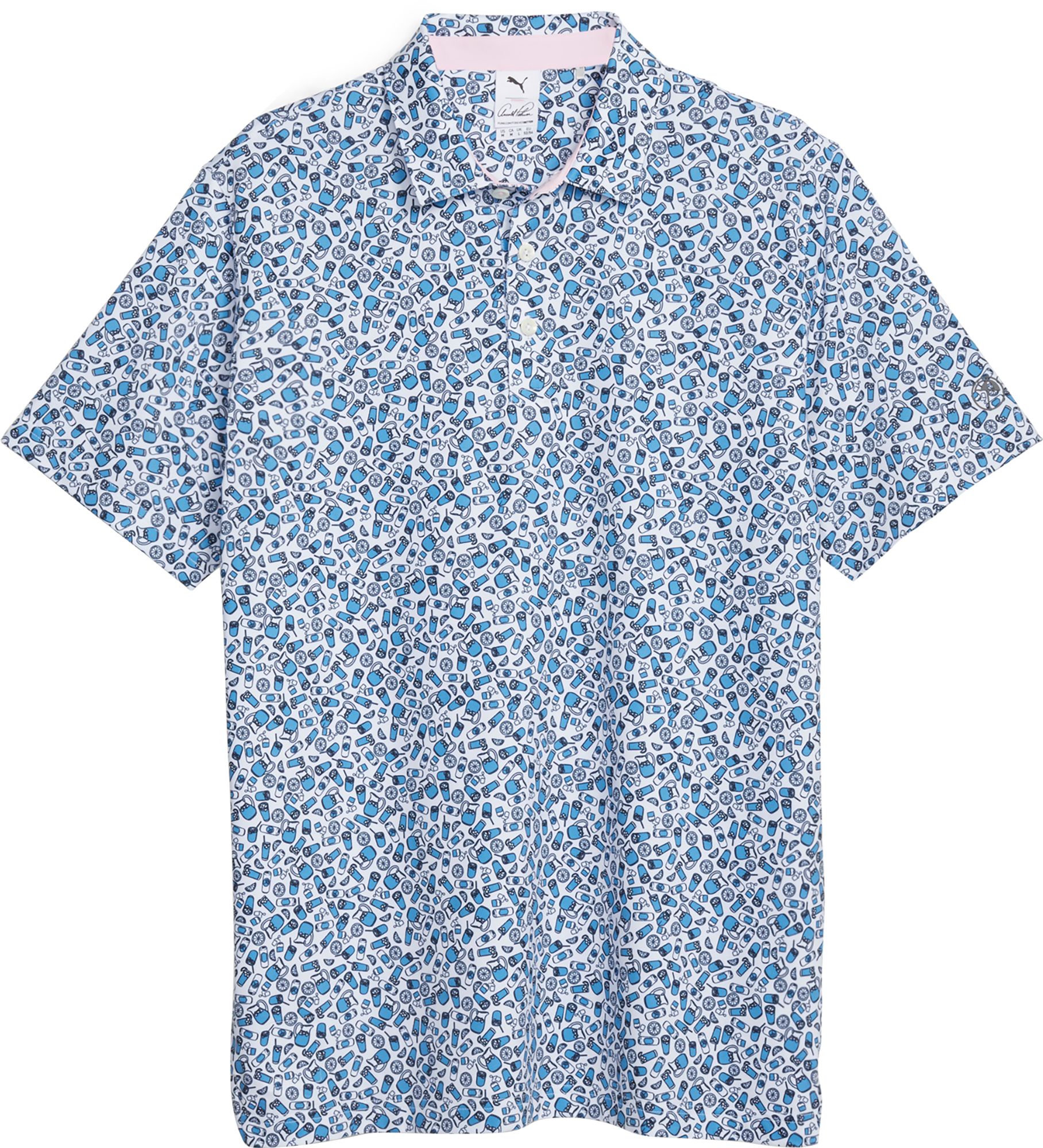 PUMA x Arnold Palmer Men's Mixer Golf Polo (White Glow/Ash Gray, S ...